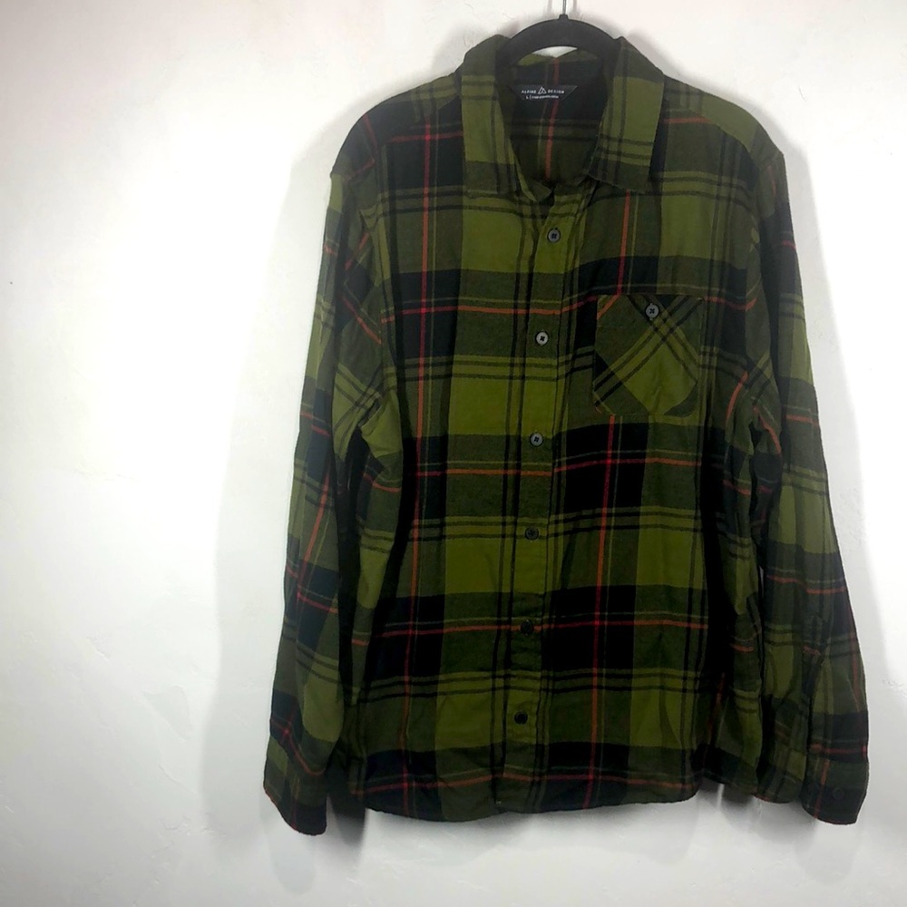Alpine Design Green Plaid Flannel Size Large - Gem